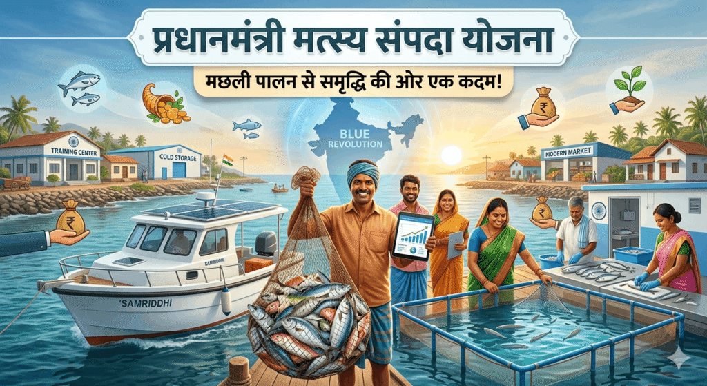 प्रधानमंत्री मत्स्य संपदा योजना 2026 (PMMSY): 60% Subsidy, KCC ₹5 लाख ...